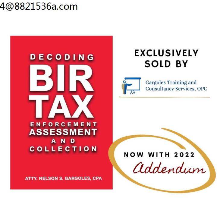 books Decoding BIR Tax Enforcement, Assessment and Collection Book ...