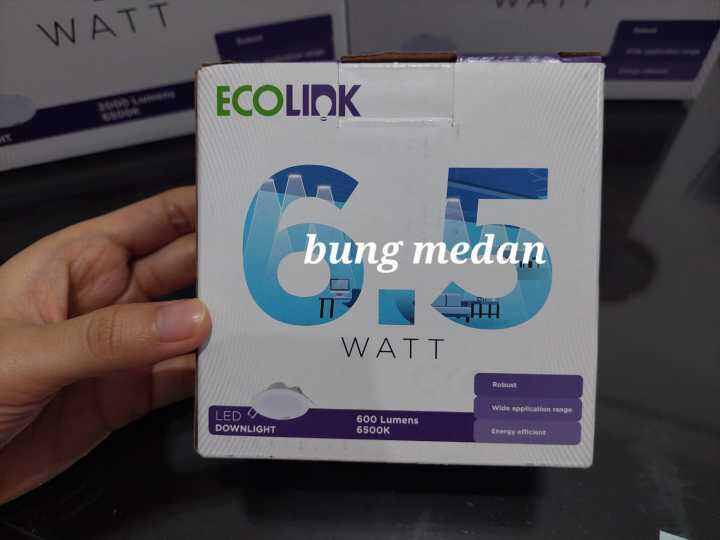 LAMPU LED Ecolink Philips 6.5 Watt 6.5w 6,5W PANEL Downlight EDN200B ...