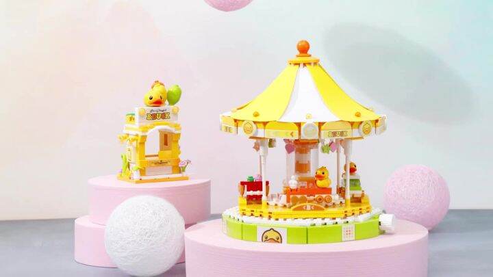Micro Building Blocks Ferris Wheel Carousel Amusement Park Facilities ...