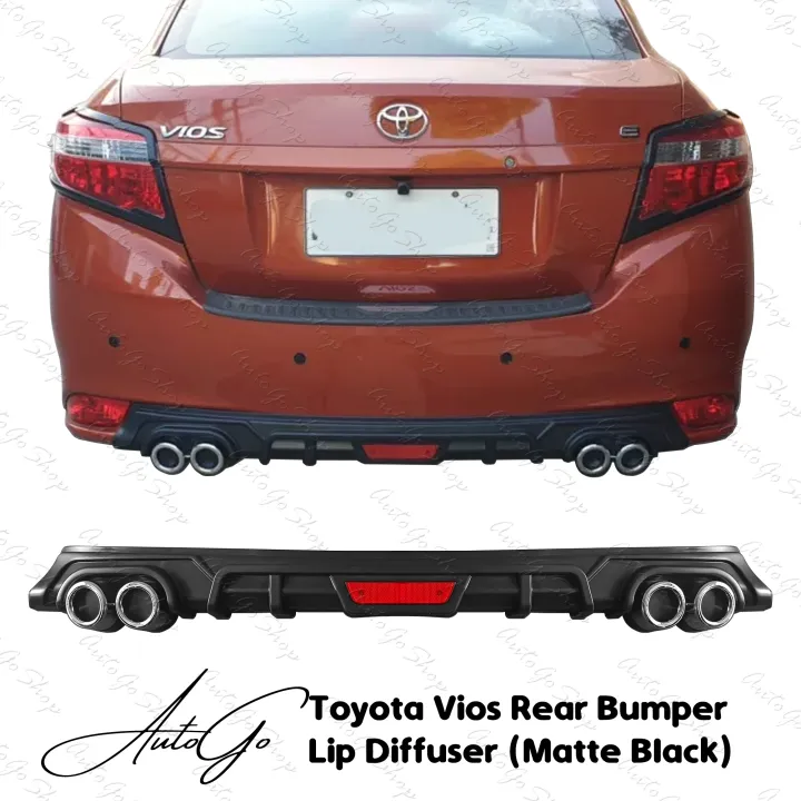 Toyota Vios 2015 3RD GEN SUPERMAN Rear Bumper Lip Diffuser (Matte Black ...