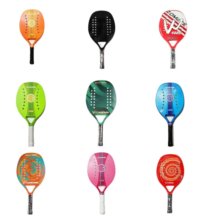 Professional Tennis Full Carbon Frame 12K Beach Tennis Racket Camewin ...