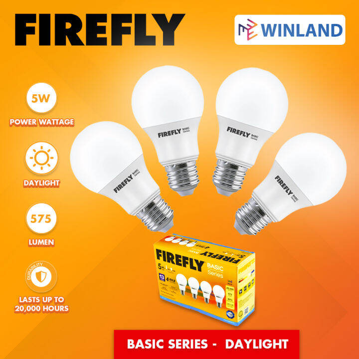 FIREFLY by Winland Basic Series 5Watts Daylight 4-pcs LED Bulb - Value ...