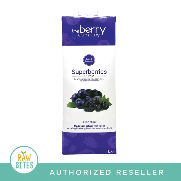 The Berry Company Superberries Purple Juice 1L, Dairy-free, Gluten-free ...