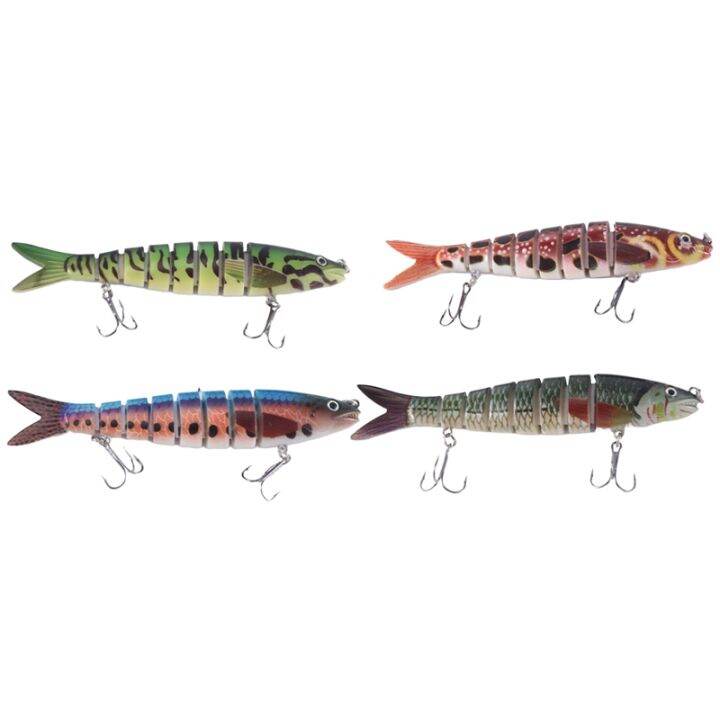 4PCS Pike Bait Mackerel Bait Knotty Fish Bionic Eight-Section Knothard ...