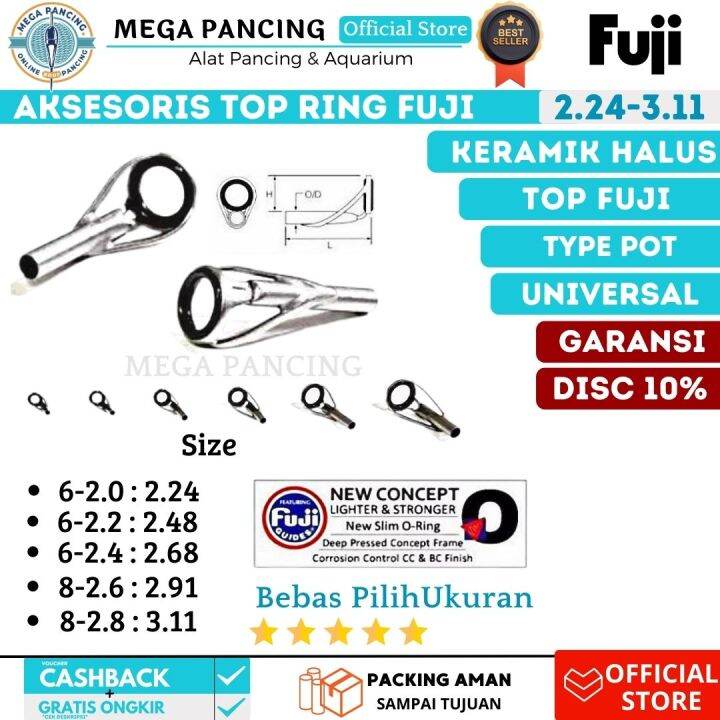 Top Ring Guide Fuji Mamarit Untuk Joran Pancing Lengkap Dengan Ukuran ...