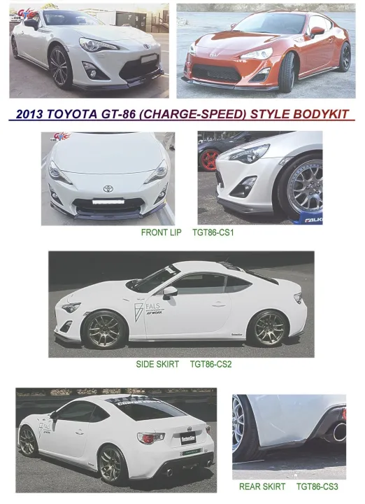 Toyota ft gt 86 gt86 ft86 charge speed chargespeed bodykit body kit ...