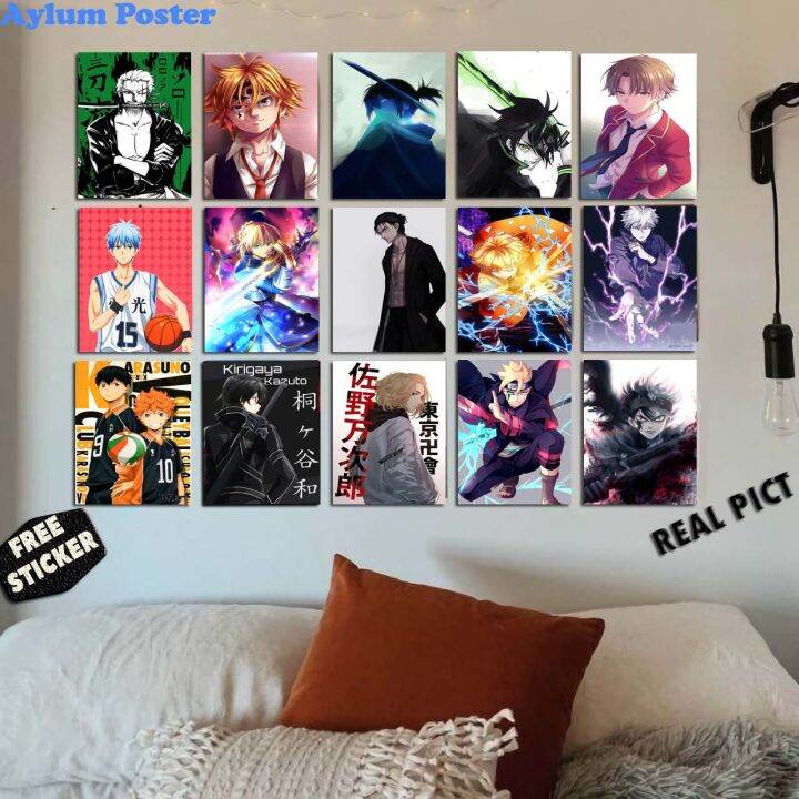 POSTER TEMPEL/ HIASAN DINDING ANIME/ BISA CUSTOM/ FREE STICKER / FREE ...