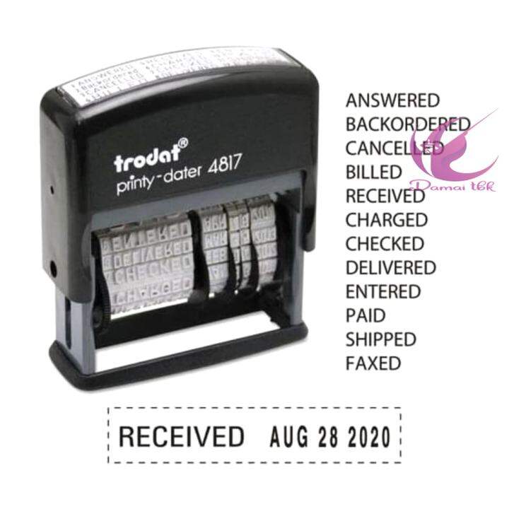 Stample TRODAT 4817 all-in-one stample tanggal | Lazada Indonesia