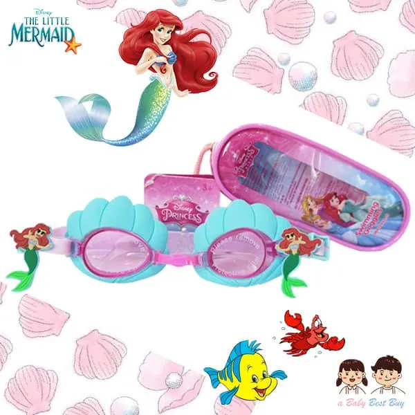 Disney Ariel SWIM GOGGLES ป้องกันแสง UV แว่นตาว่ายน้ำ ลายแอเรียล แว่น ...