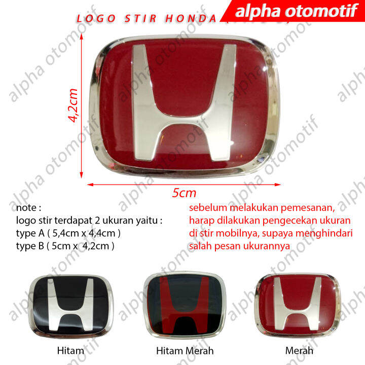 Logo Stir Mobil Logo HONDA Type B 5cm x 4,2cm JS Racing | Lazada Indonesia