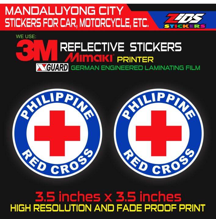 philippine red cross logo souvenir 3M reflective printed laminated ...