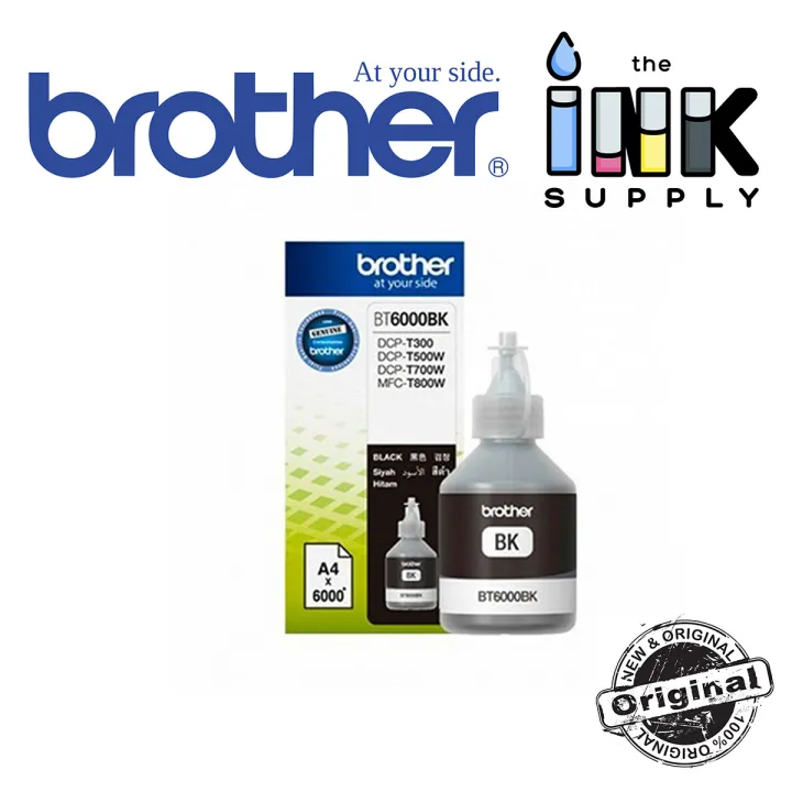 Brother BT6000 Black Ink for DCP-T300 / T500W / T700W / MFC-T800W ...