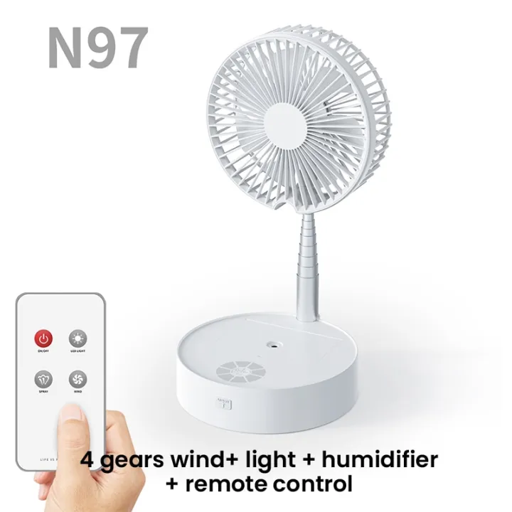 Portable Electric Folding Fan Cordless Cooling Hydrating Fan Humidifier ...