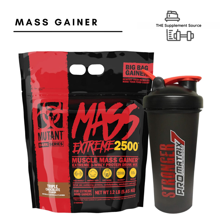 Mutant Mass Extreme Triple Chocolate 6lbs, 12lbs with Shaker Mutant ...