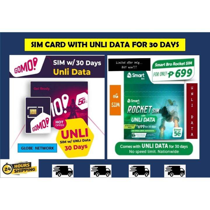 UNLI DATA FOR 30DAYS- GOMO/ROCKET SIM SMART TNT PROMO UNLI 15DAYS ...
