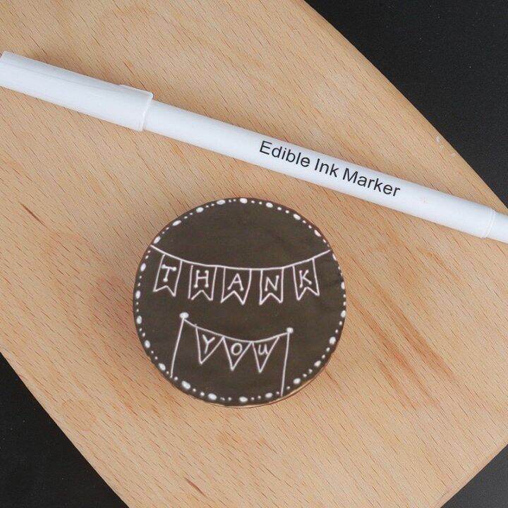 EDIBLE WHITE PEN EDIBLE BLACK PEN EDIBLE MARKER DUAL TIP | Lazada PH