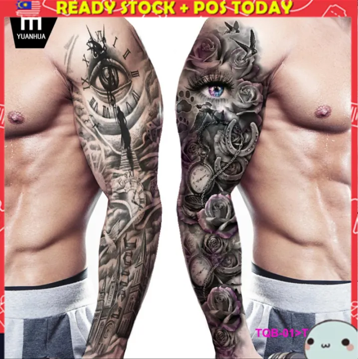 ⭐️⭐️ [Ready Stock] Normal Tattoo Sticker 47x16cm 普通纹身贴 Tatu Biasa ...