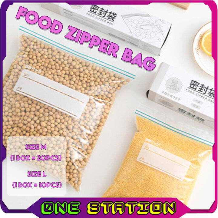 Food Zipper Plastic Bag Food Storage Reusable Seal Bag Ziplock Double ...
