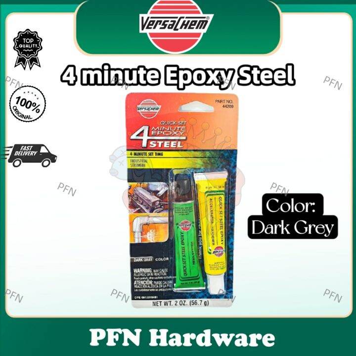 💥Ready stock💥 VERSACHEM 44209 4-Minute Steel Epoxy (Industrial Strength) 56.7g Industrial ...
