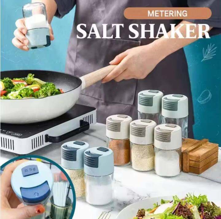 Adjustable Condiments Container Seasoning Bottle Salt Shaker Glass Jar ...