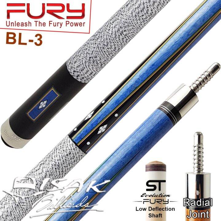 Fury BL-3 Cue - STE Low Deflection Shaft Radial Billiard Stick Biliar ...