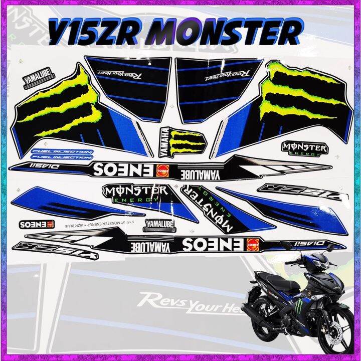 YAMAHA Y15ZR MONSTER BODY STICKER SET / Y 15 ZR YAMAHA STICKER ...