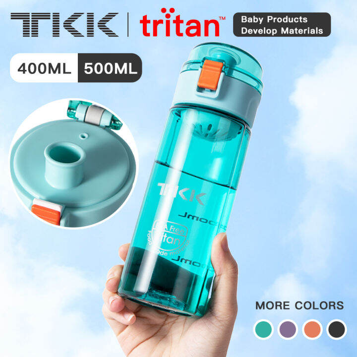 TKK Sports Water Bottle Tritan 400ml/500ml Filter Reusing Plastic Lightweight Running Bicycle ...