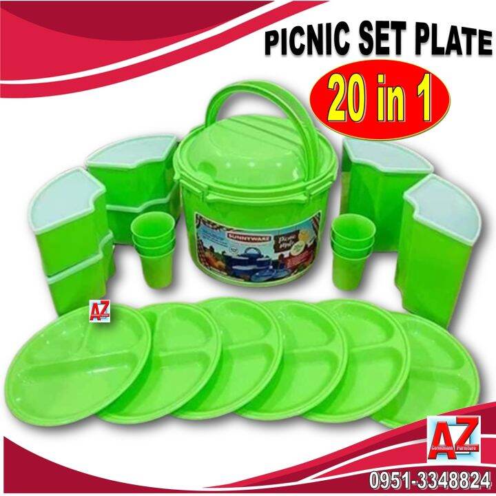 Portable Picnic set ware 20pcs Picnic mate set easy to carry ...