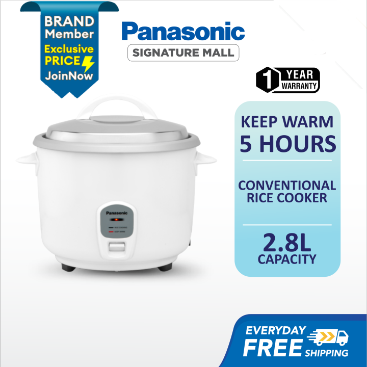 PANASONIC Rice Cooker 2.8L SR-E28 Keep Warm Stainless Steel Lid Durable ...