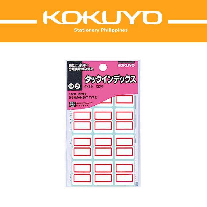 Kokuyo TA-21R Tack Index Label Sticker, Red | Lazada PH