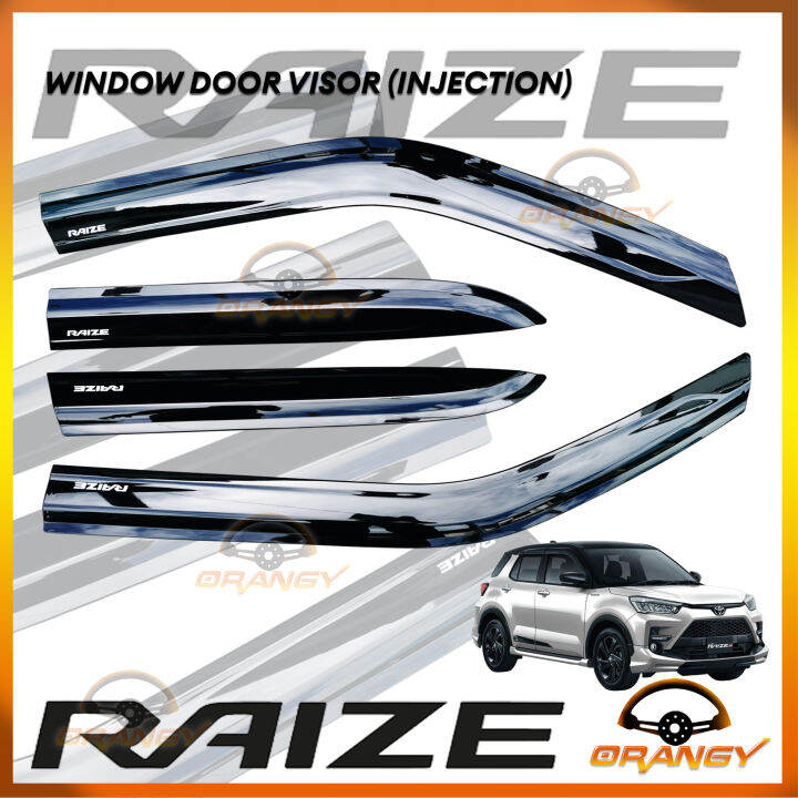Toyota Raize 2022 to 2024 Injection Type Window Door Rain Visor Black ...