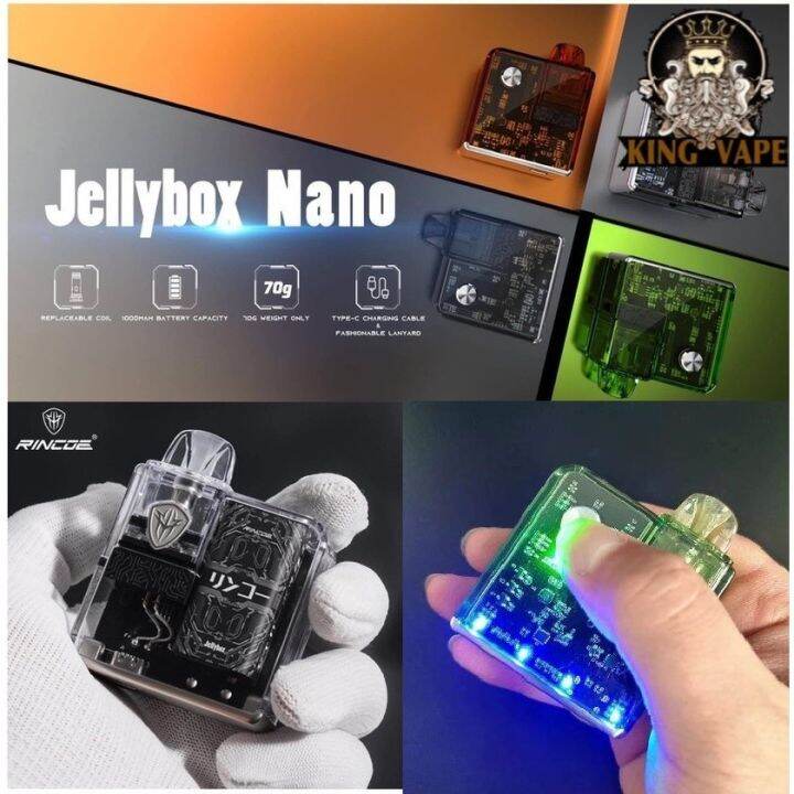 ♦ Original Rincoe Jellybox Nano Pod System Kit 30W Built-in 1000mAh ...