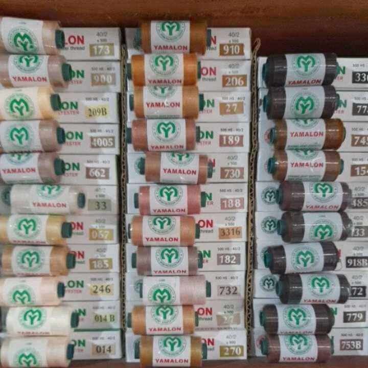 [2/6] Benang Jahit Yamalon 500 yard | 1 LUSIN 1 WARNA - Coklat | Lazada ...