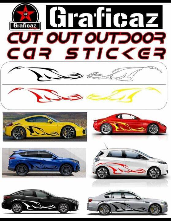 Side Sticker Car sticker Cut out Vinyl | Lazada PH