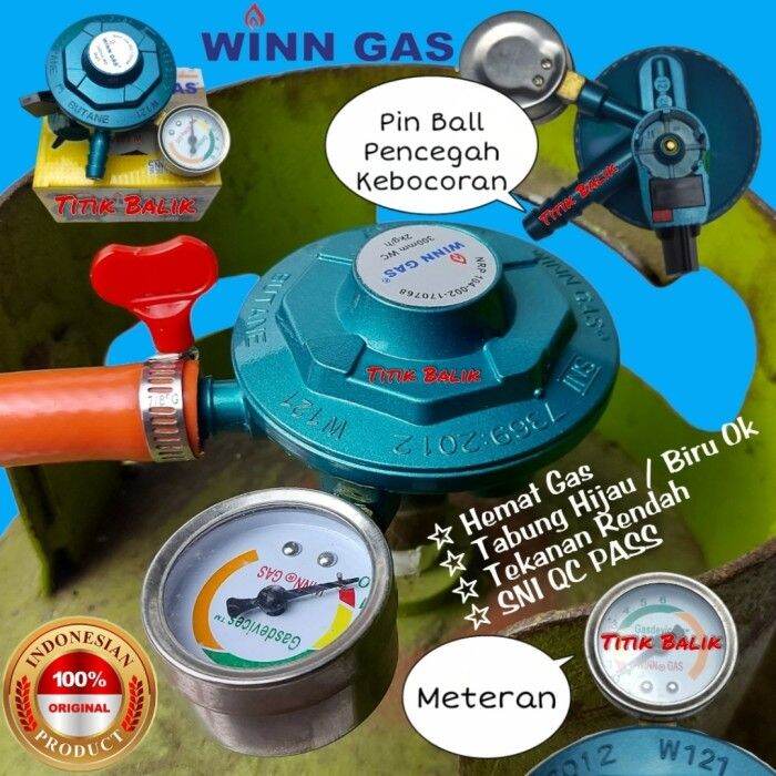 Regulator Winn Gas W 121 M - Meteran Gas W 121M - Garansi Win Gas W121 ...