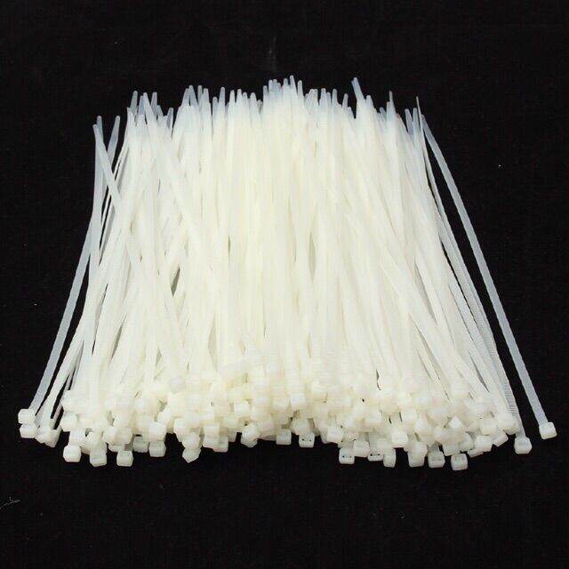 2.5×150MM WHITE NYLON CABLE TIES ZIP TIE CABLE BINDER PLASTIC FASTEN ...