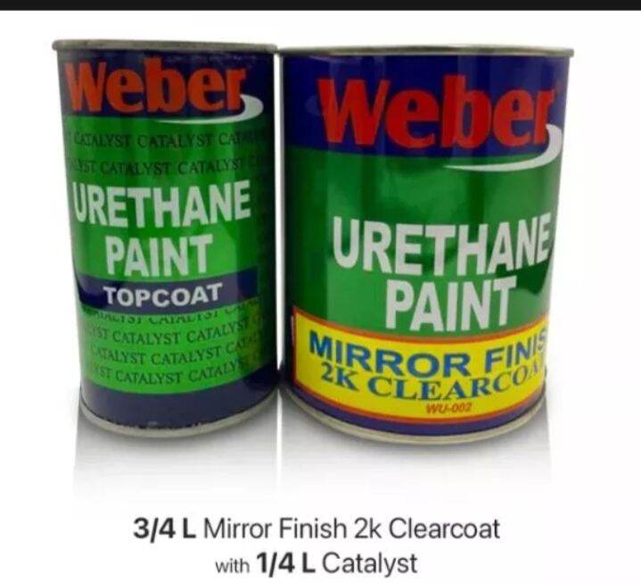 Weber Urethane Topcoat Mirror Finish Clearcoat w/ Topcoat Catalyst | Lazada PH