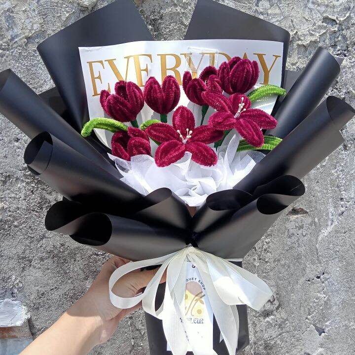 Buket Bunga Tulip/Buket Bunga Pipe Cleaner | Lazada Indonesia