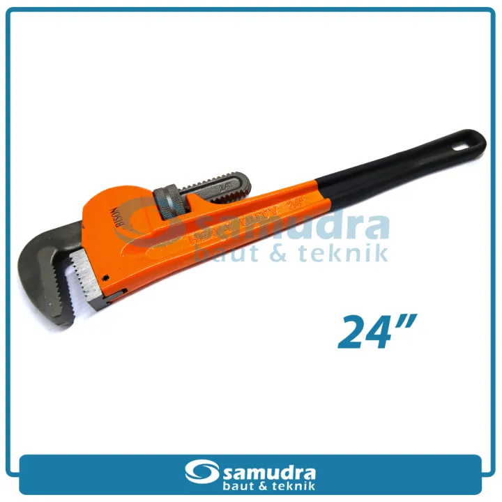 BISON Kunci Pipa 24" Alat Buka Baut Pipa Ledeng Pipe Wrench Heavy Duty ...
