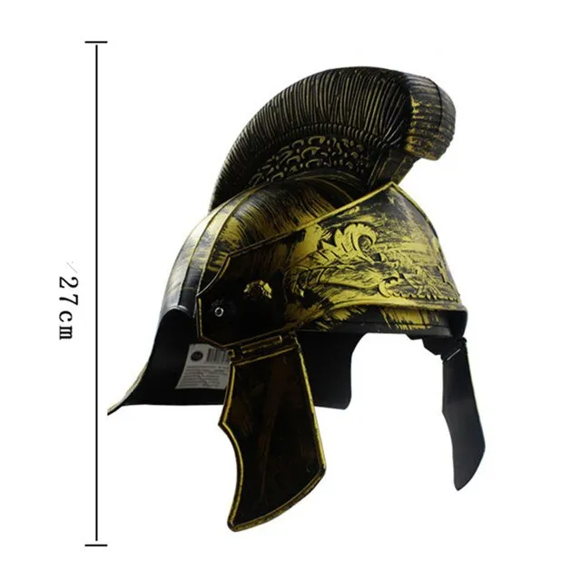 Plastic Helmet Rome Hat Ancient Roman Soldier Cosplay Dynasty Hats For ...