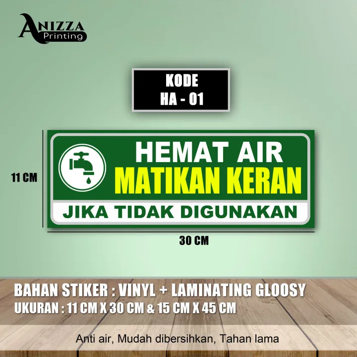 STIKER HEMAT ENERGI MATIKAN KERAN + LAMINASI GLOSSY | Lazada Indonesia