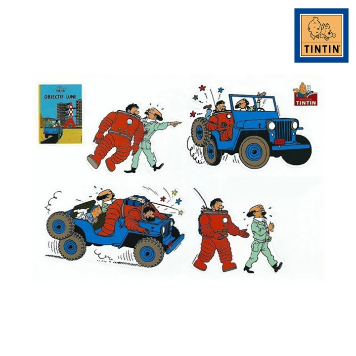 Tintin Stickers: Set of Tintin stickers based on Destination Moon สติ้ก ...