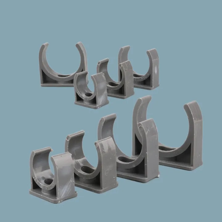10pcs PVC 20 75mm PVC Pipe Clamps Grey Pipe Support PVC Pipe Connector ...