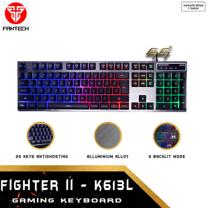 Keyboard Gaming Full Size Fantech Fighter II K613L Full Size Gaming Keyboard | Lazada Indonesia
