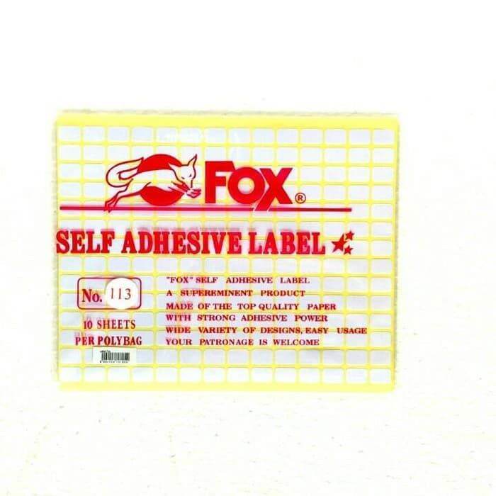 Label Fox Ukuran 113 Sampai 127 / Label Undangan / Sticker Nama ...