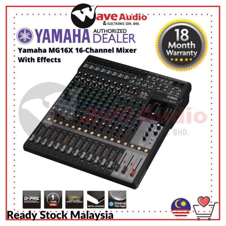 Yamaha MG16X 16 Channel Analog Mixer Mixing Console with USB and Effect ...