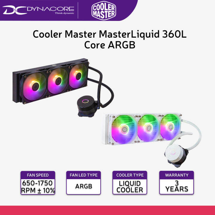 Cooler Master MASTERLIQUID 360L CORE ARGB 360mm CPU Liquid Cooler ...