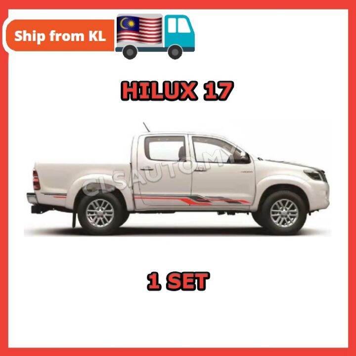 Toyota Hilux Revo Side Body Sticker Decal #17 - Pelekat Pintu Kereta ...