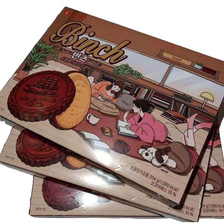Korea Lotte Binch Premium Chocolate Coated Cookies (3 x 204g) | Lazada PH