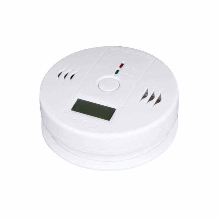 LCD CO Carbon Monoxide Poisoning Sensor Monitor Alarm Detector White ...